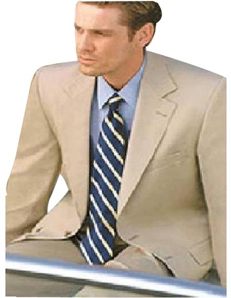Groomsmen Suits Lightest Tan ~ Beige 2 Buttons, Super 100's Rayon Visc ...