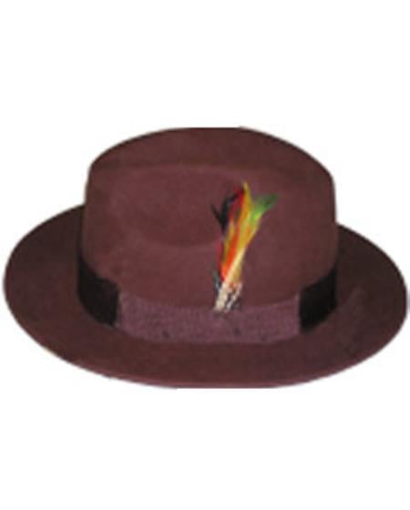 Men's Untouchable Rust Fedora Wool Dress Hat — MensUSA