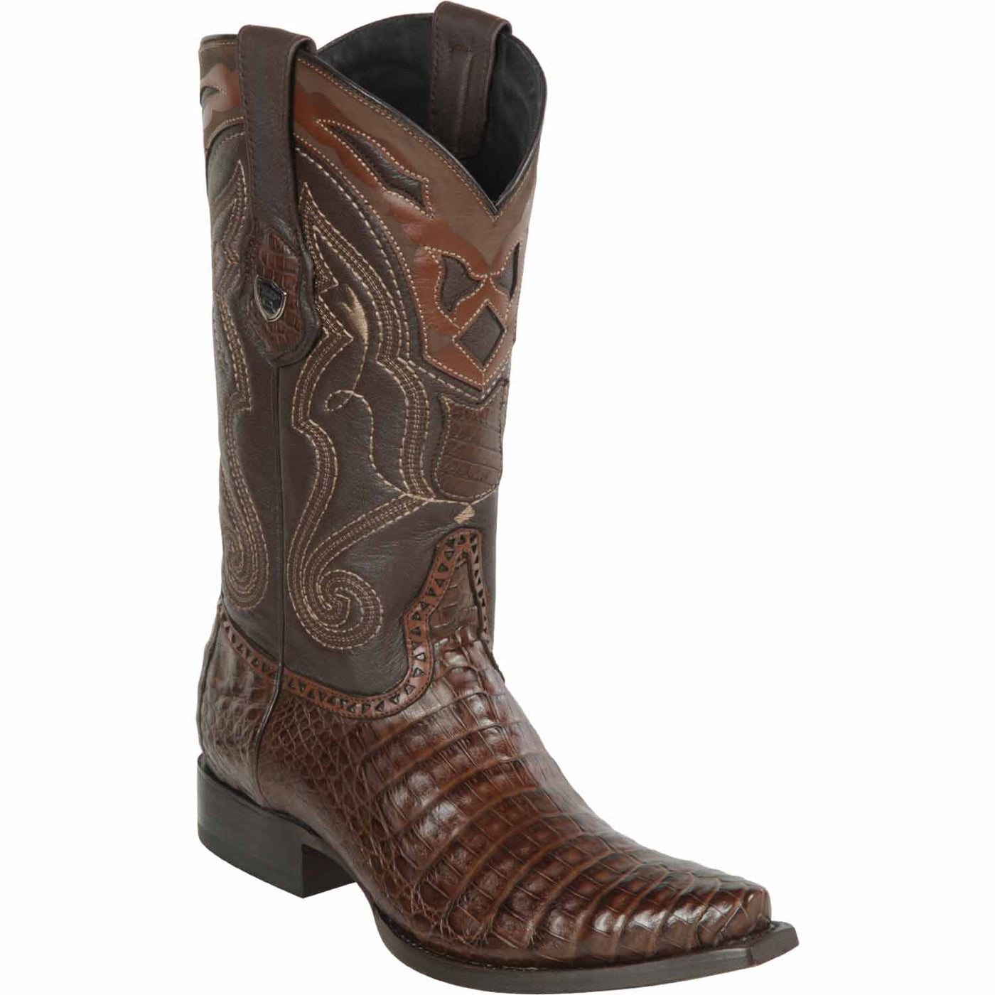 Men's Wild West Caiman Belly Skin Snip Toe Boots 29482 — MensUSA