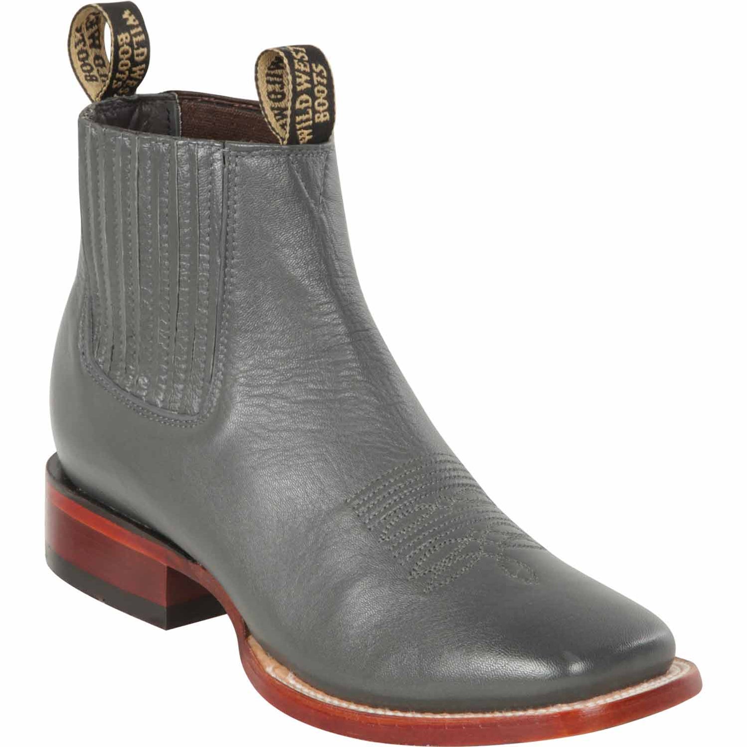 Men's Wild West Deer Skin Ranch Toe Short Boot 282BM5109 — MensUSA
