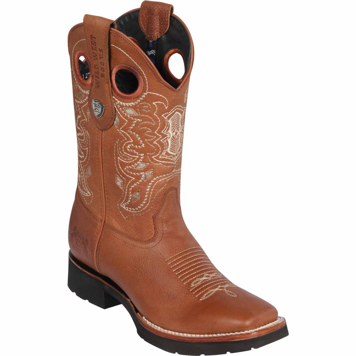 Men's Wild West Genuine Leather Ranch Toe Boots 2823E27 — MensUSA