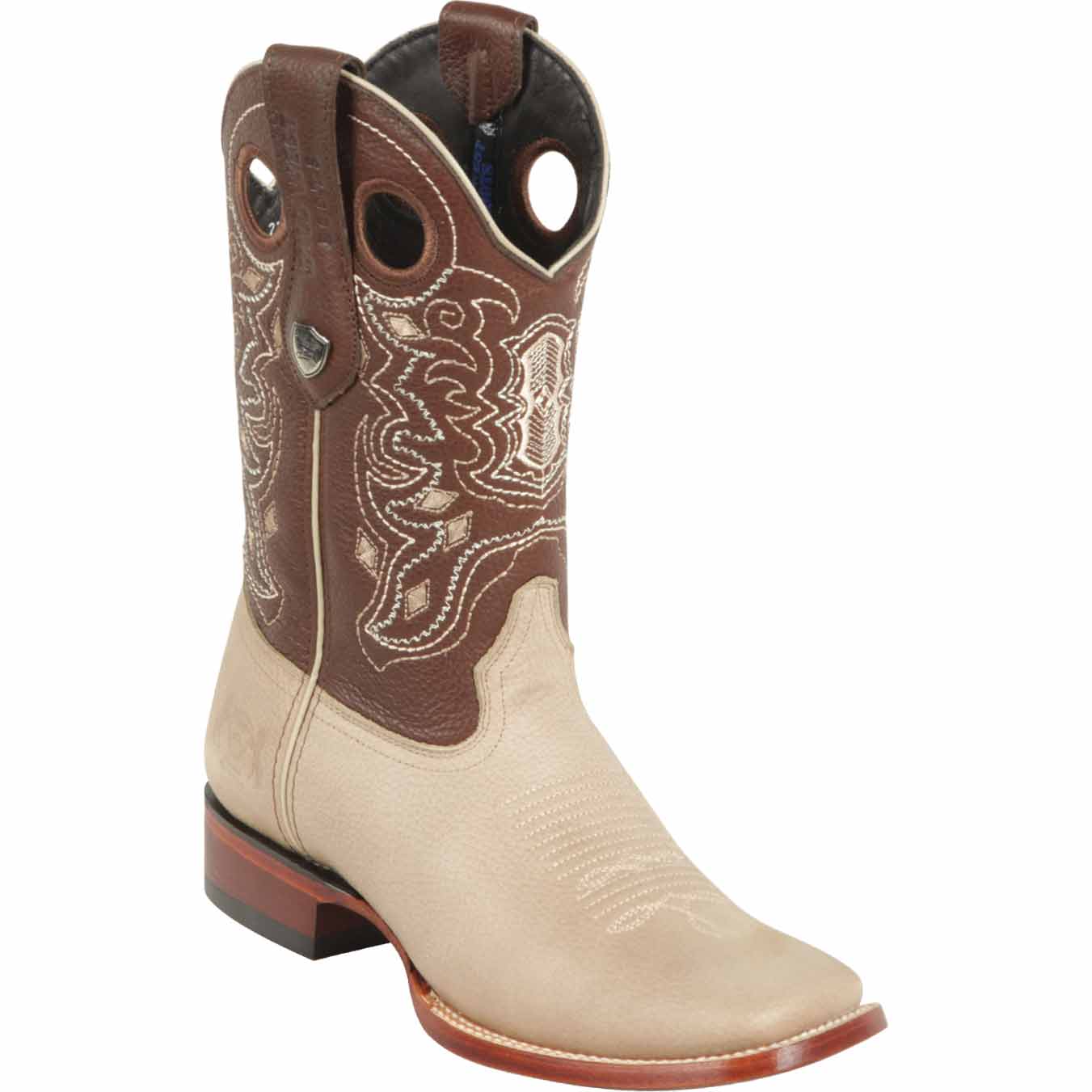 Men's Wild West Genuine Leather Ranch Toe Boots 282427 — MensUSA