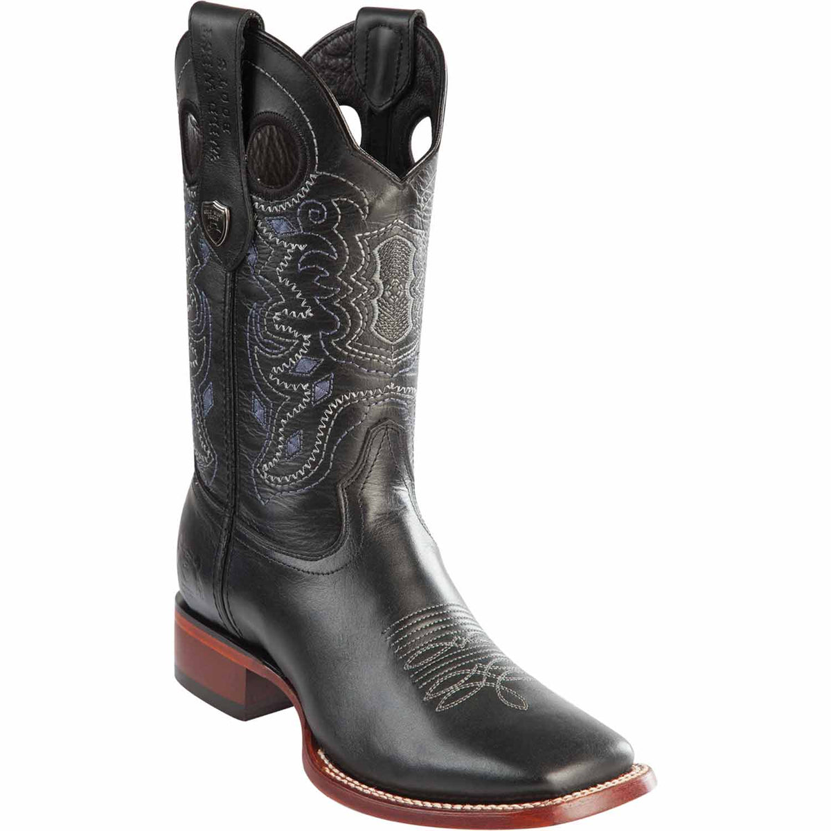 Men's Wild West Genuine Leather Ranch Toe Boots 282438 — MensUSA