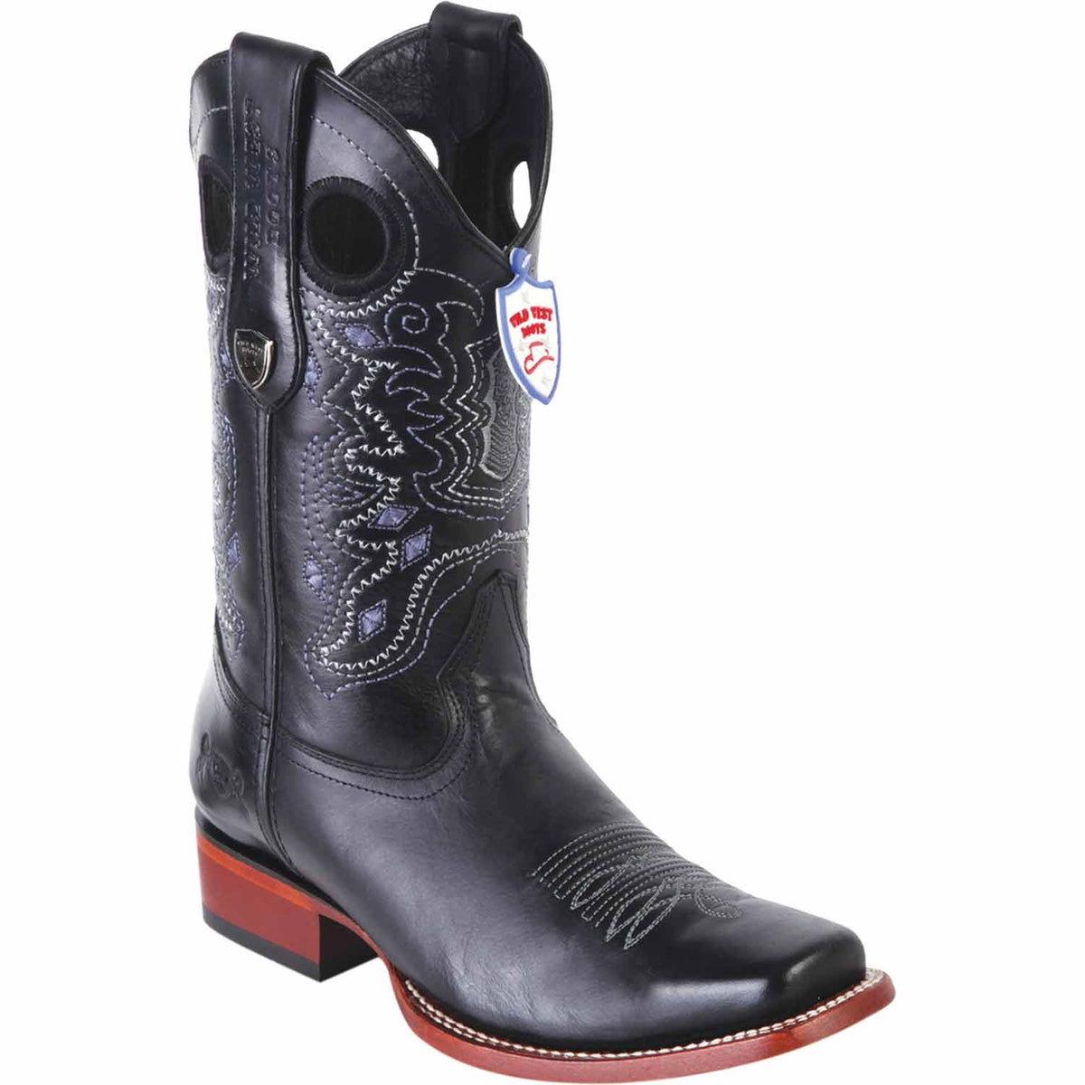 Men's Wild West Genuine Leather Rodeo Toe Boots 281838 — MensUSA