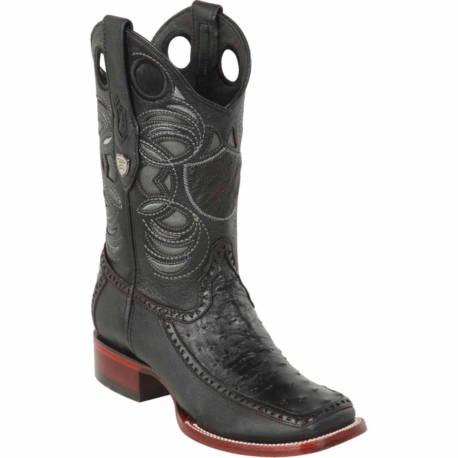 Men's Wild West Ostrich with Deer Skin Ranch Toe Boots 282F03 – MensUSA