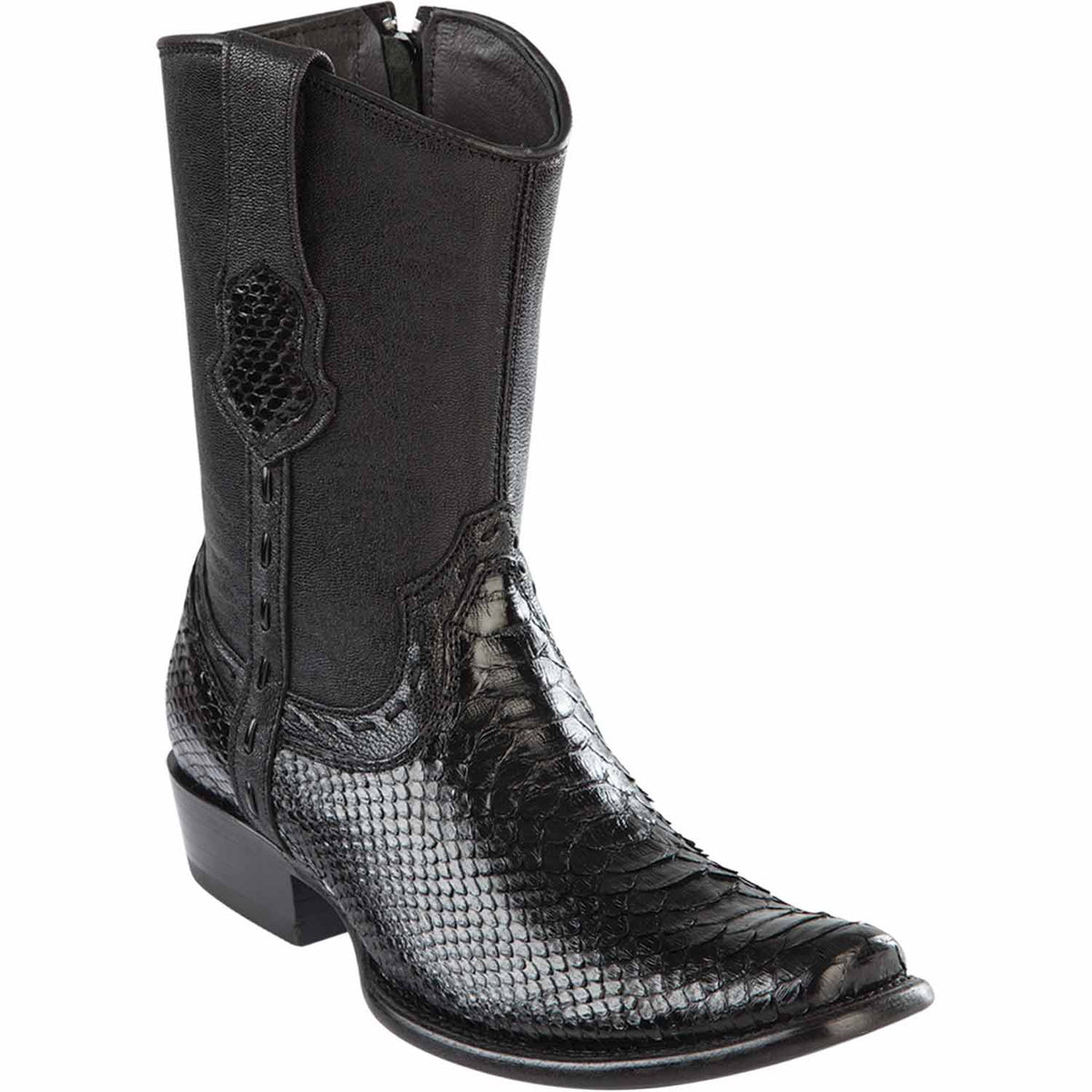 Men's Wild West Python Skin Dubai Toe Short Boots 279B57 — MensUSA