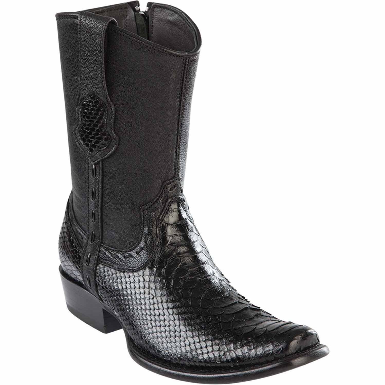 Men's Wild West Python Skin Dubai Toe Short Boots 279B57 — MensUSA