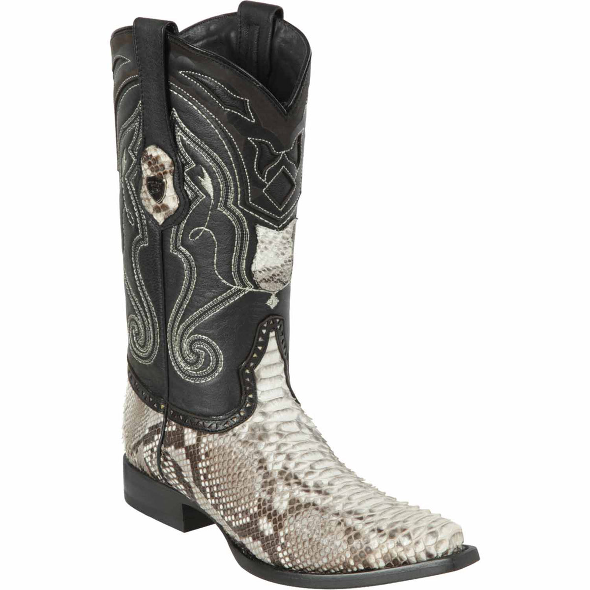 Men's Wild West Python Skin Snip Toe Boots 29457 — MensUSA