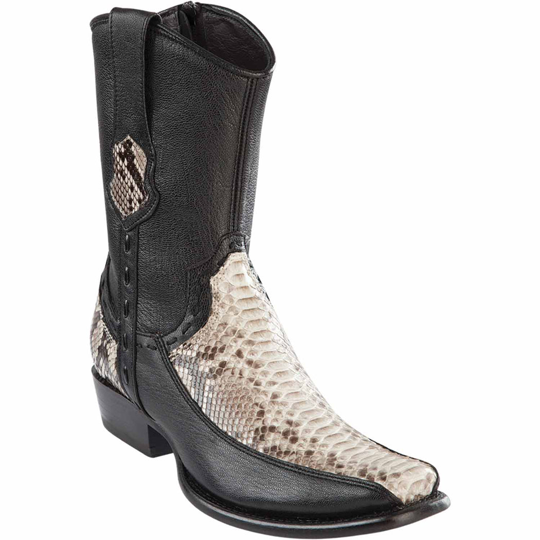 Men's Wild West Python with Deer Dubai Toe Short Boots 279BF57 — MensUSA