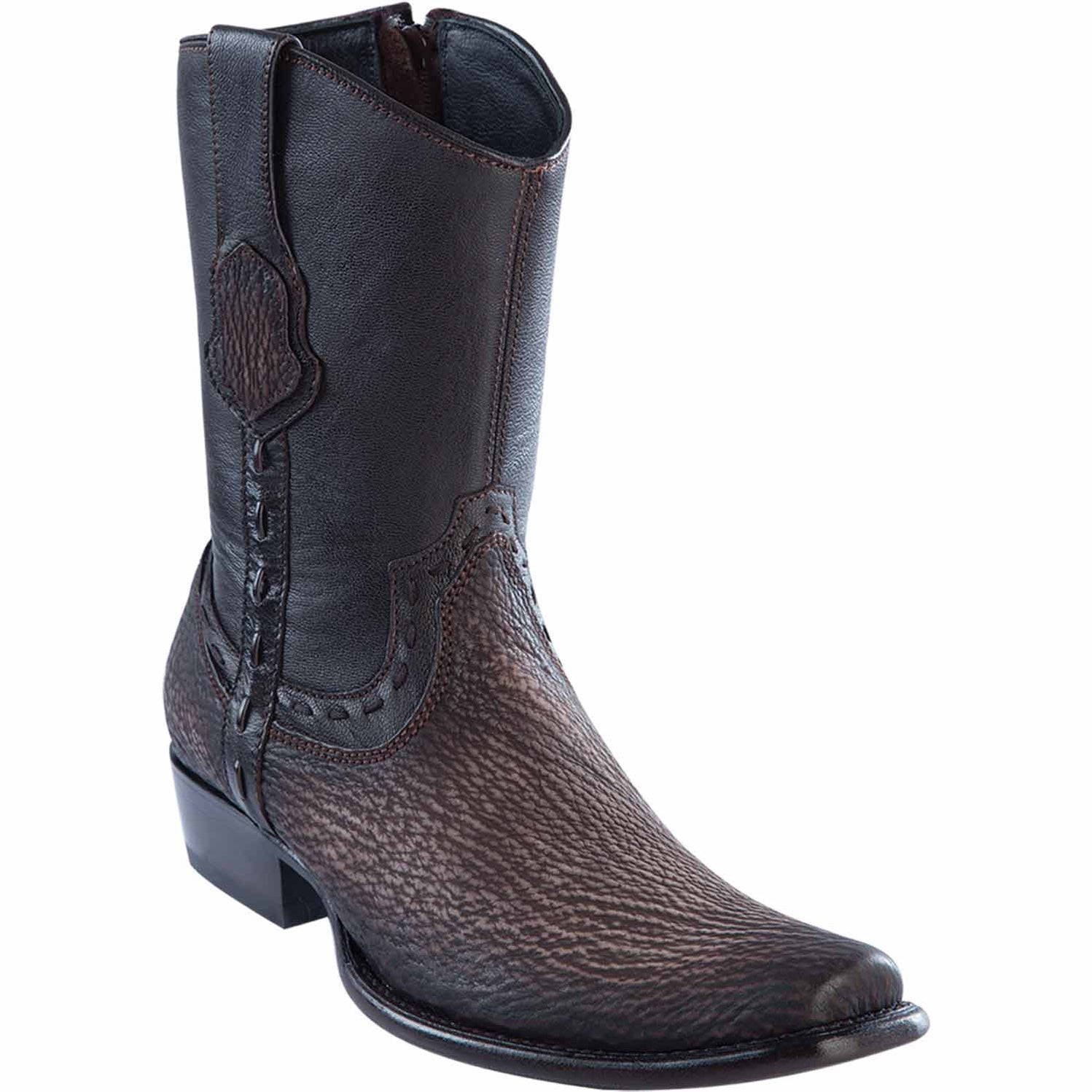 Men's Wild West Shark Skin Dubai Toe Short Boots 279B09 — MensUSA