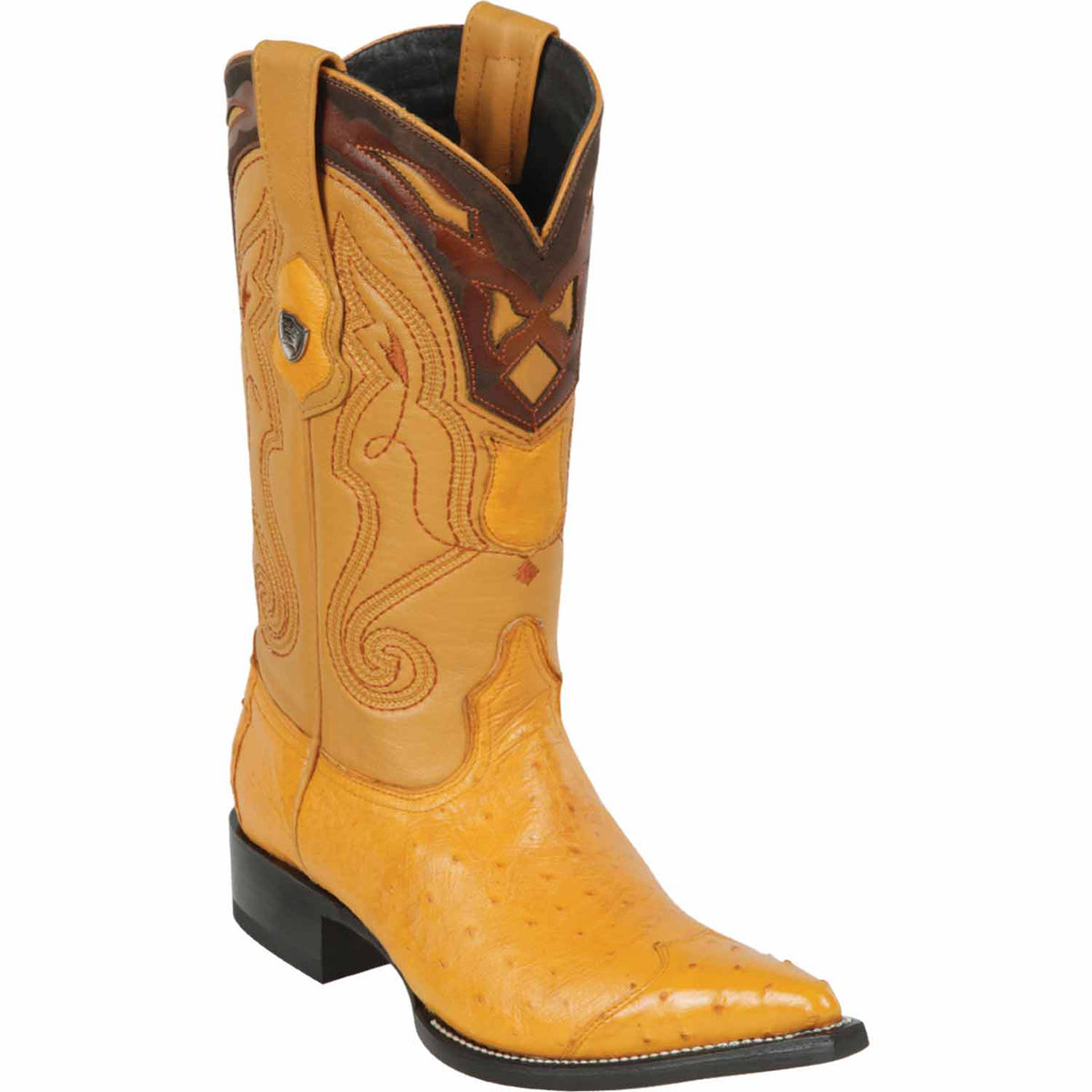 Men's Wild West Smooth Ostrich Skin 3X Toe Boots 29504-A — MensUSA