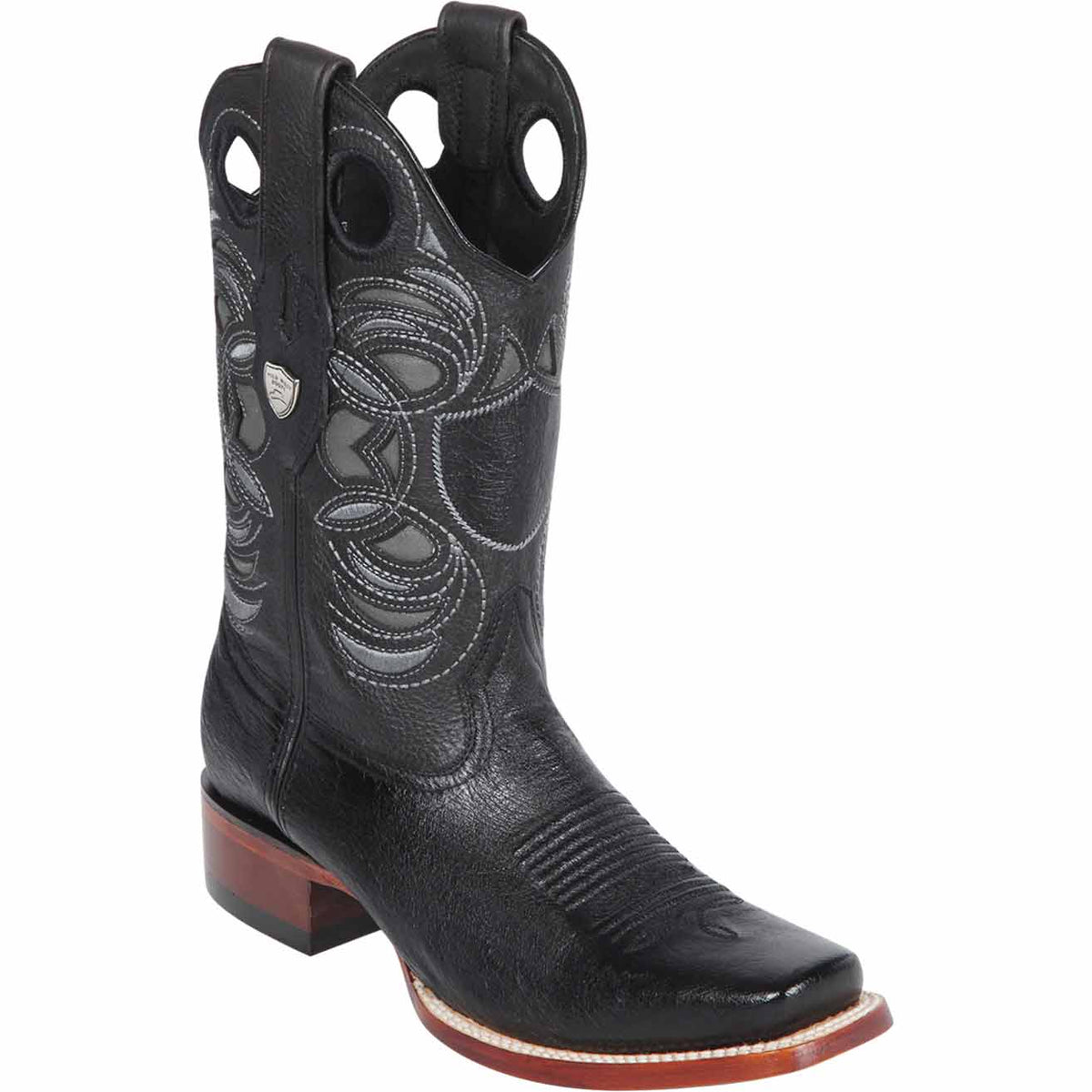Men's Wild West Smooth Ostrich Skin Rodeo Toe Boots 281897 — MensUSA