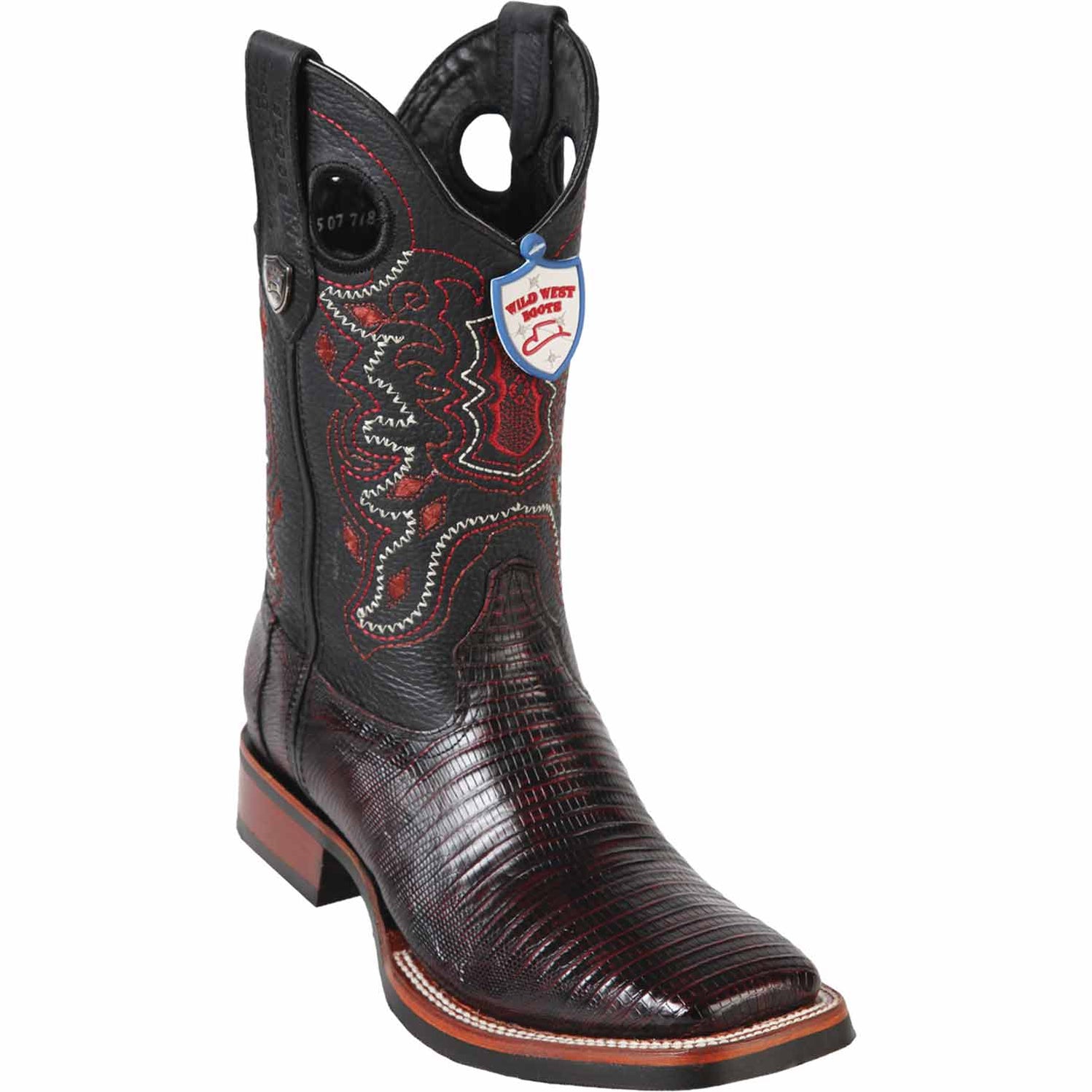 Men's Wild West Teju (Lizard) Ranch Toe Boots 282507 — MensUSA