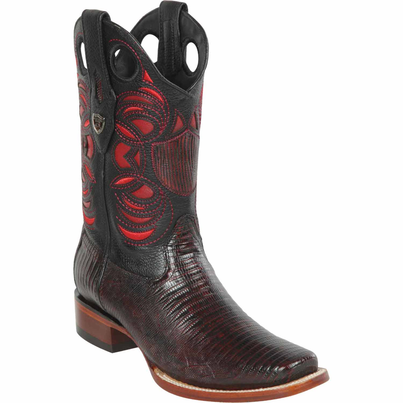 Men's Wild West Teju Lizard Skin Rodeo Toe Boots 281807 — MensUSA