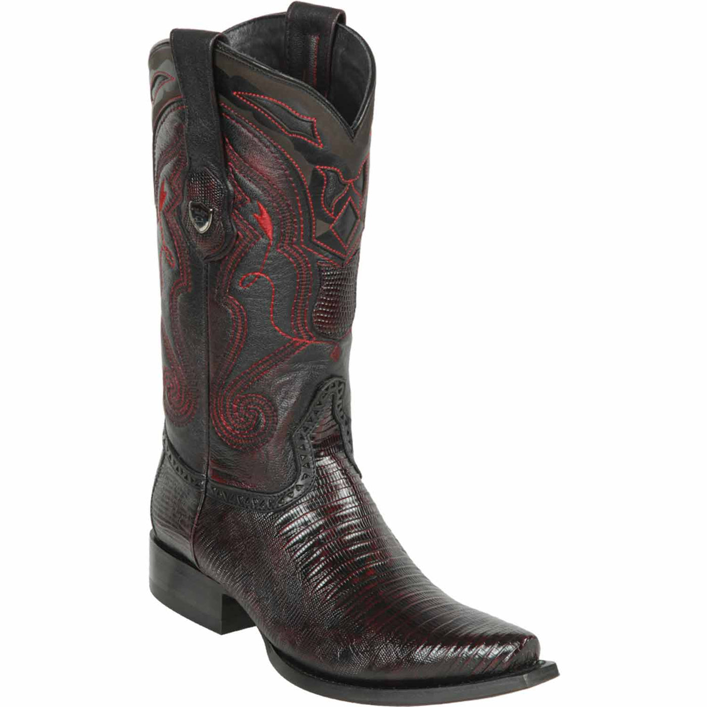 Men's Wild West Teju Lizard Skin Snip Toe Boots 29407 — MensUSA