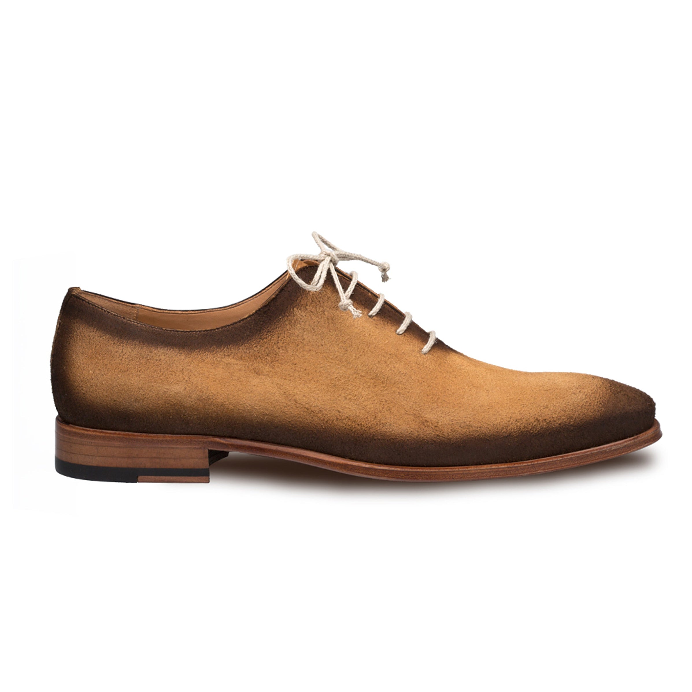 Mens Mezlan Rossini Suede Plain Toe Dress Shoe in Honey — MensUSA