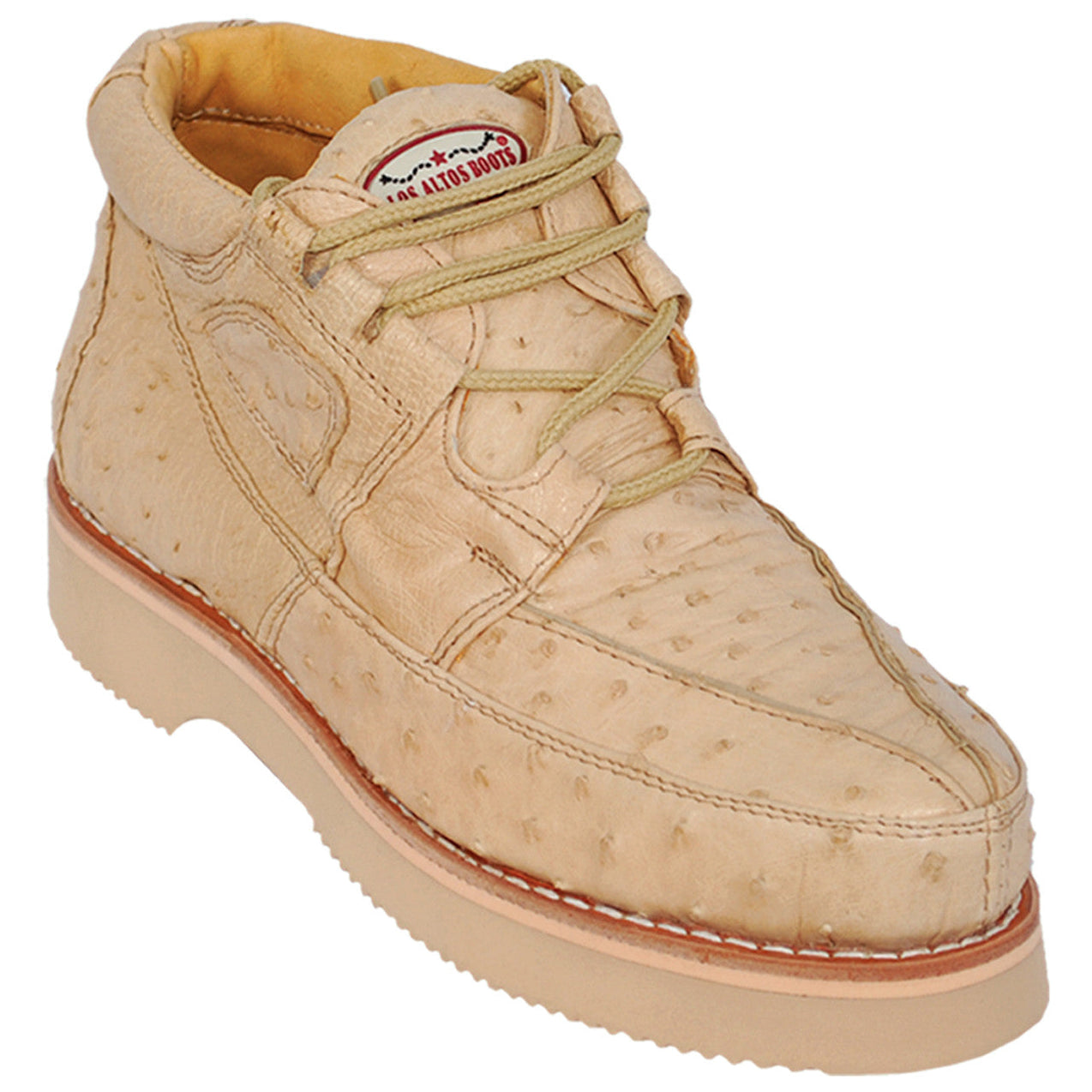 Los Altos Men's Round Toe Natural Python Snakeskin Boots — MensUSA