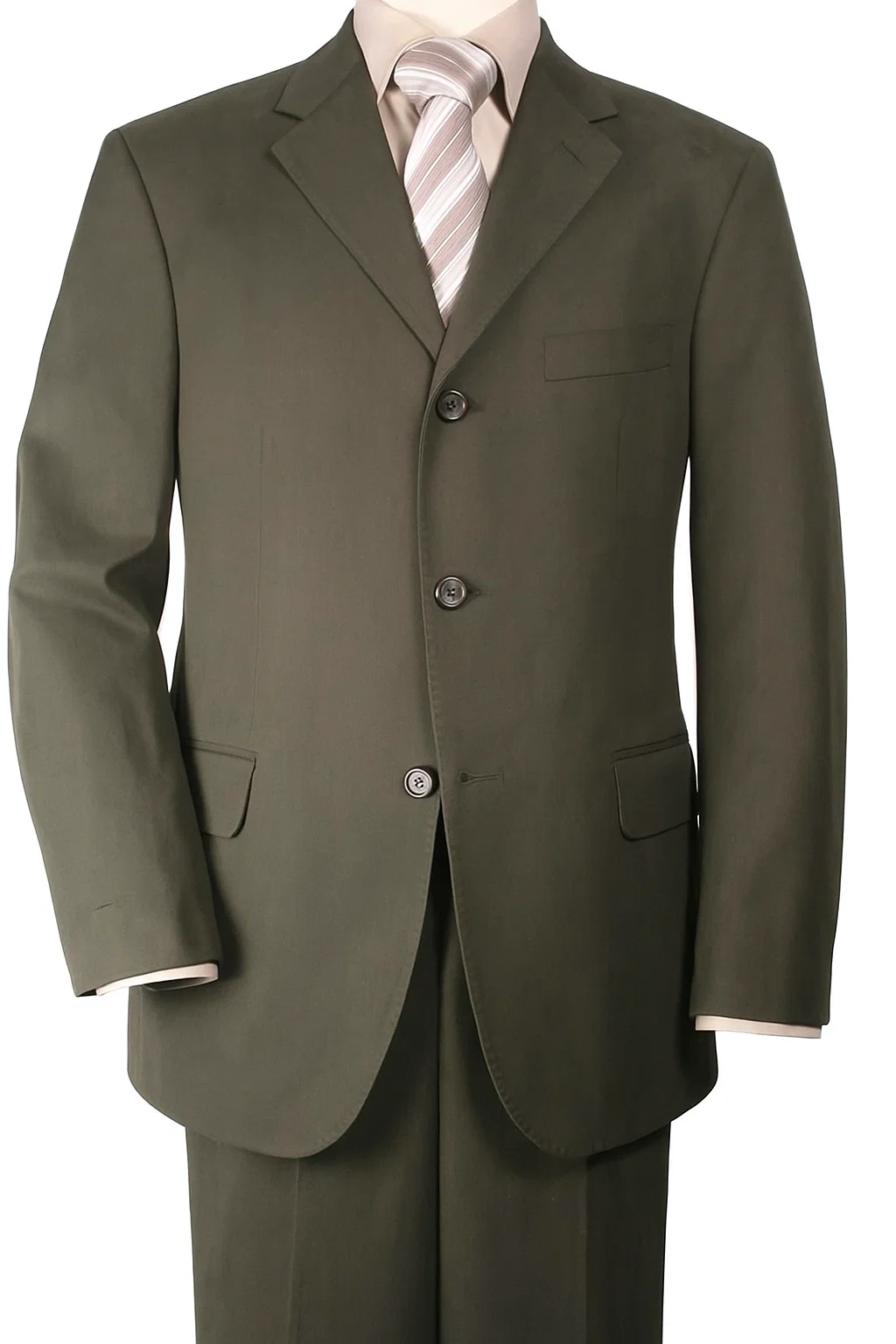 Cheap Plus Size Suits For Men - Big and Tall Suit For Big Guys Olive G ...