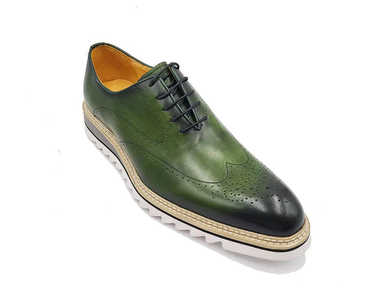 Patina Wing-tip Oxford with Medallion on Toe — MensUSA