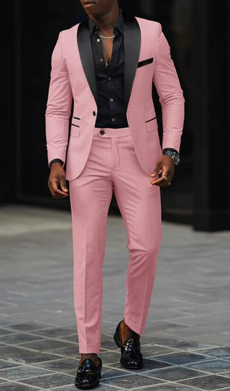 Pink Prom Tuxedo - Wedding Suit - Groom Tuxedo Suit — MensUSA