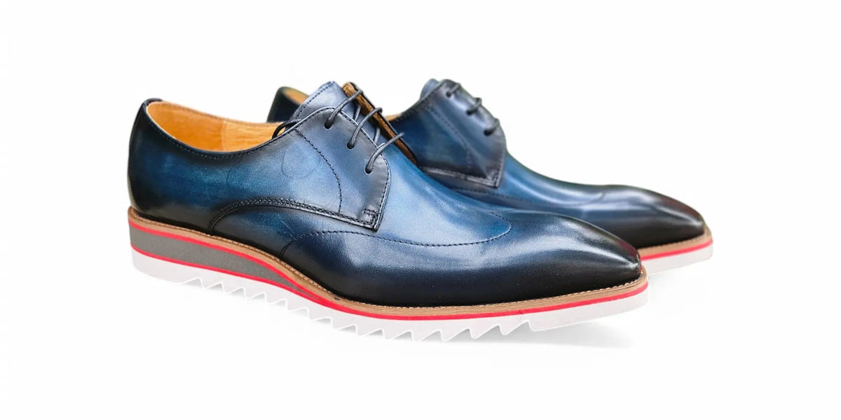 Plain Toe Wing-tip Stitching Blucher style Oxford — MensUSA