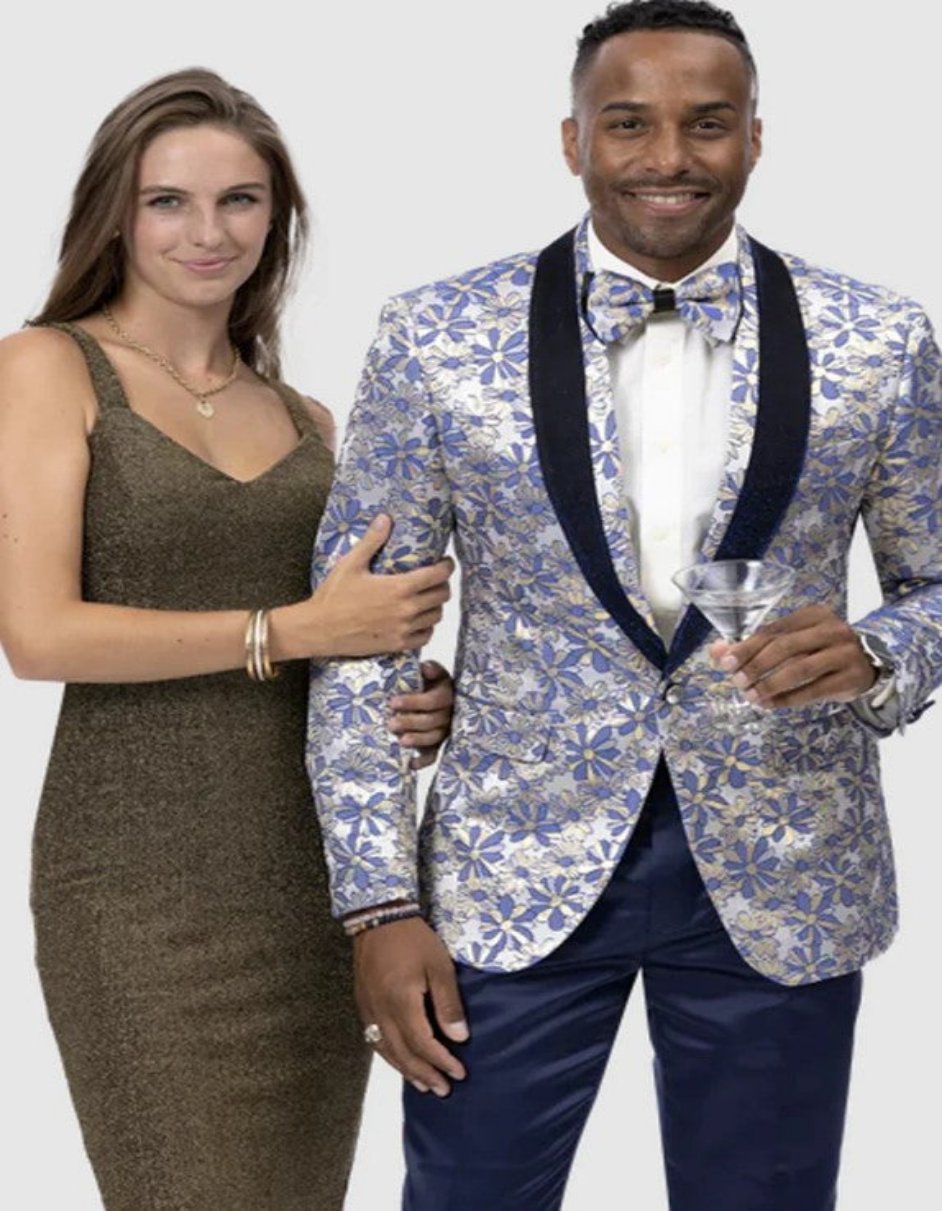 Blue Prom Suit - Blue Homecoming Outfits For Guys Aqua Blue and Gold ...