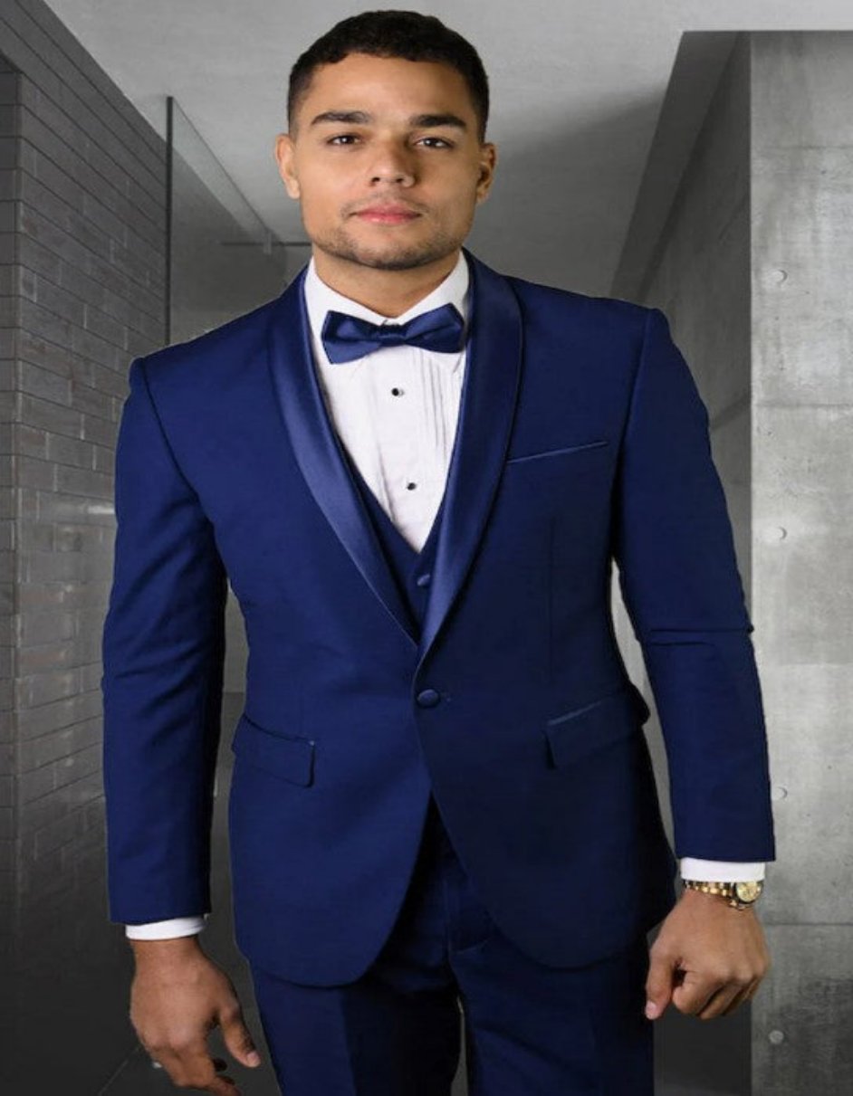 Blue Prom Suit - Blue Homecoming Outfits For Guys Sapphire Blue — MensUSA