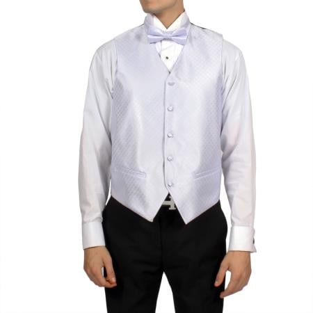 Men's Jasmin Purple Diamond Pattern 4-Piece Vest Set Also available in ...