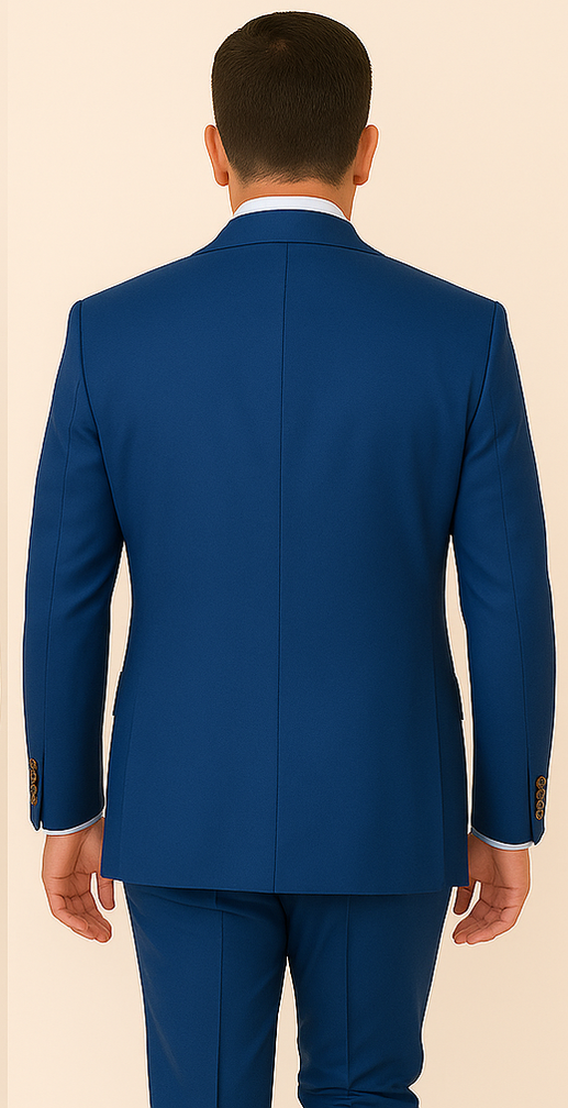 Rossi Man BOND RM1780 Slim Fit 3-Piece Suit – Modern Royal Blue Suit f ...