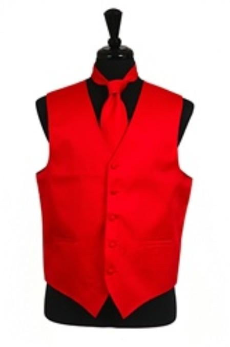Tuxedo Vest - Wedding Vest Men's Red Horizontal Rib Pattern Vest Waist ...