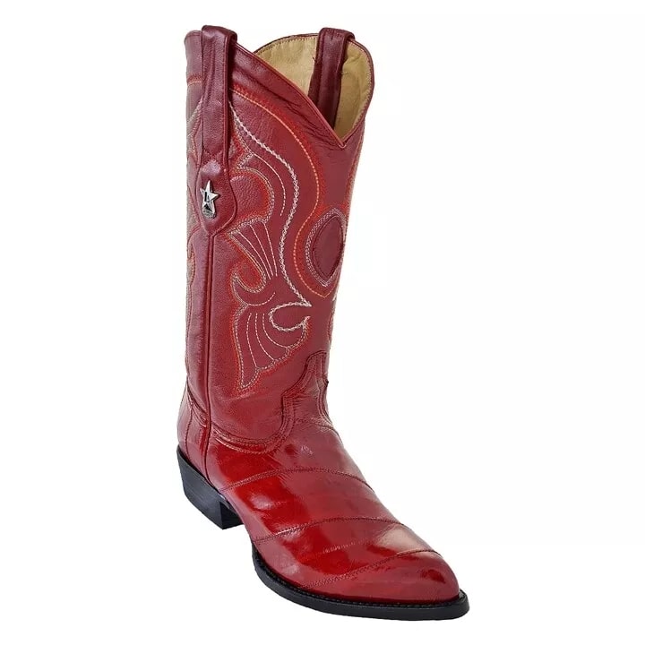 J Toe Cowboy Boots - J Toe Western Boots - Los Altos Red J-Toe Genuine ...