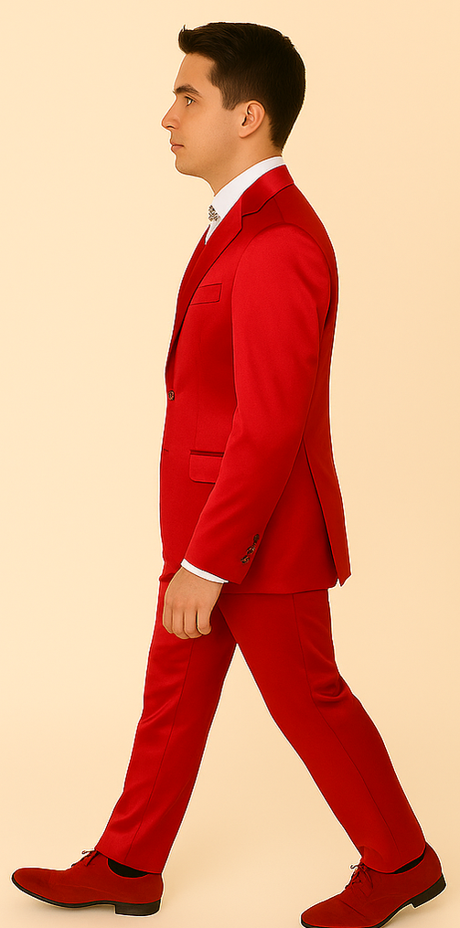 Rossi Man LEO RM1621 – Red Slim Fit 3-Piece Designer Suit for Men — MensUSA