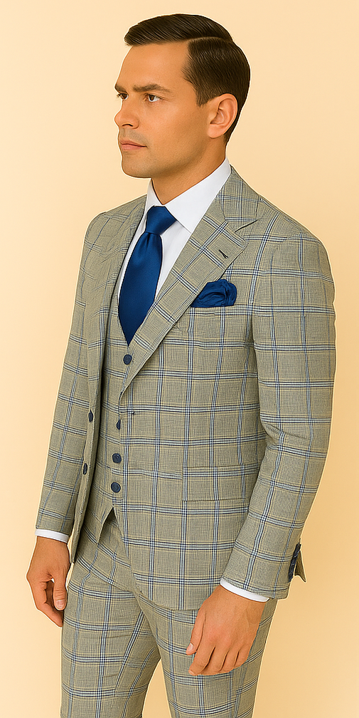 Rossi Man Tom RM1856 – Modern Fit 2-Piece Suit for Stylish Men — MensUSA