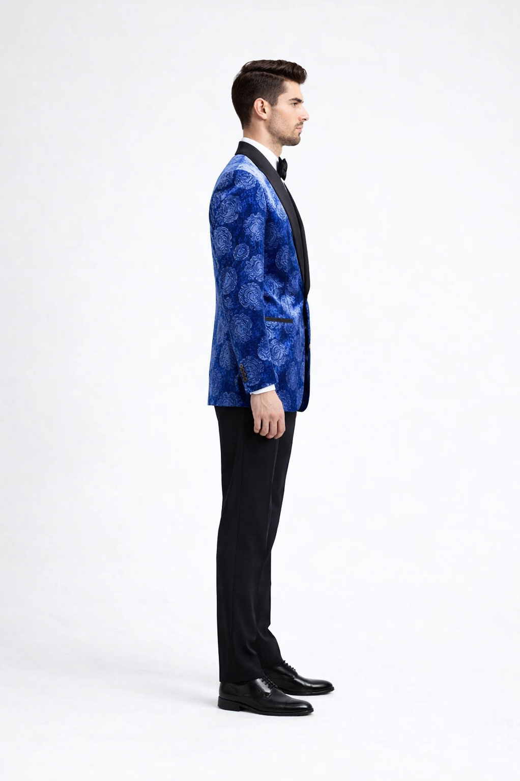 Royal Blue Rose Wedding Tuxedo Jacket – Slim Fit Shawl Lapel — MensUSA