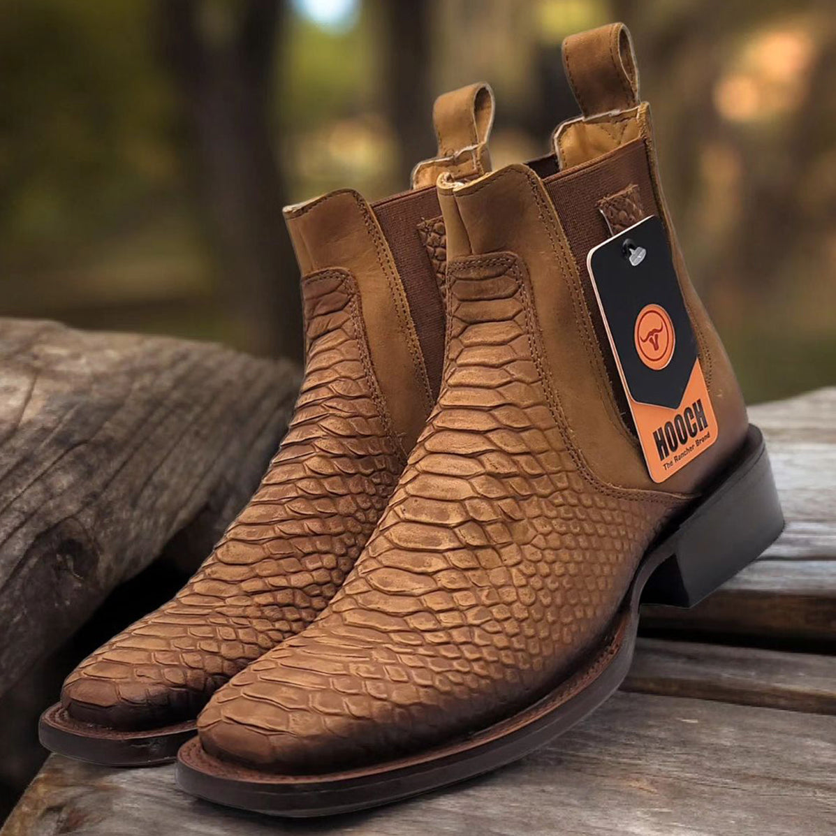 Ankle Cowboy Boots Python Print — MensUSA