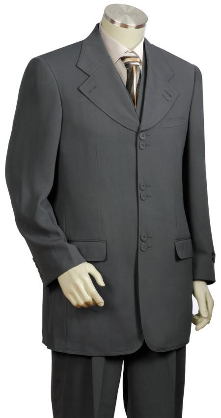 Men's Wide Lapel Gray Zoot Suit — MensUSA