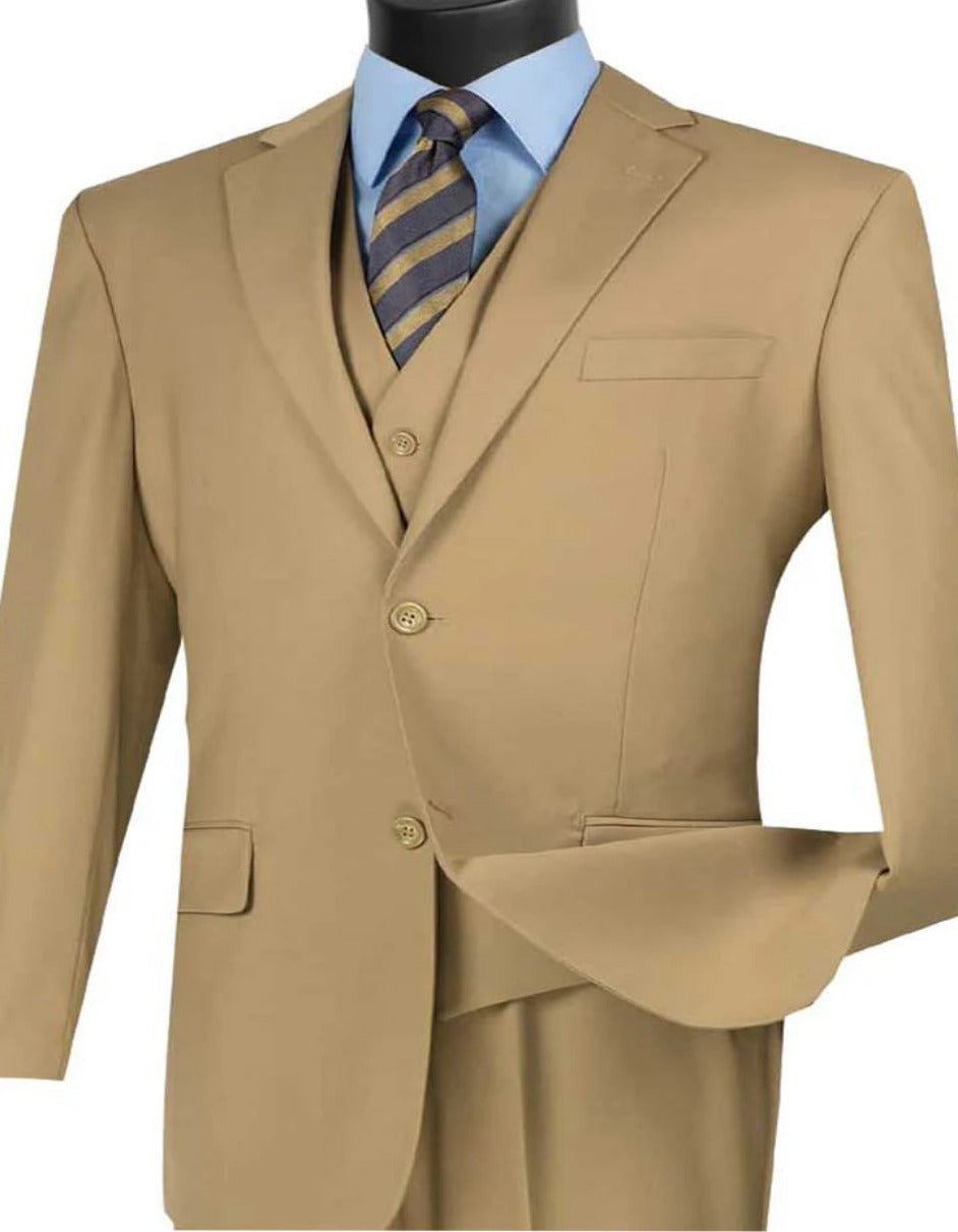 Tan Suits For Wedding - Tan Groomsmen Suits - Tan 5 Button Tuxedo — MensUSA