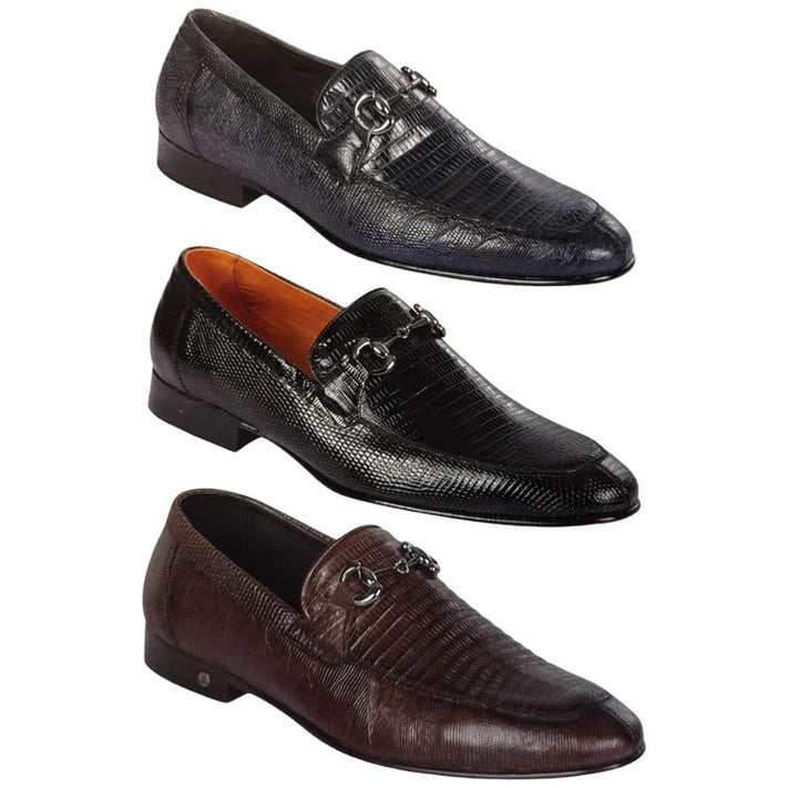 Lombardy Lizard Teju Bit Loafers — MensUSA