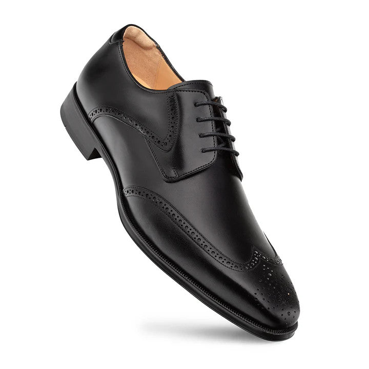Tasso Wing Tip Derby Black By Mezlan Made In Spain Brand — MensUSA