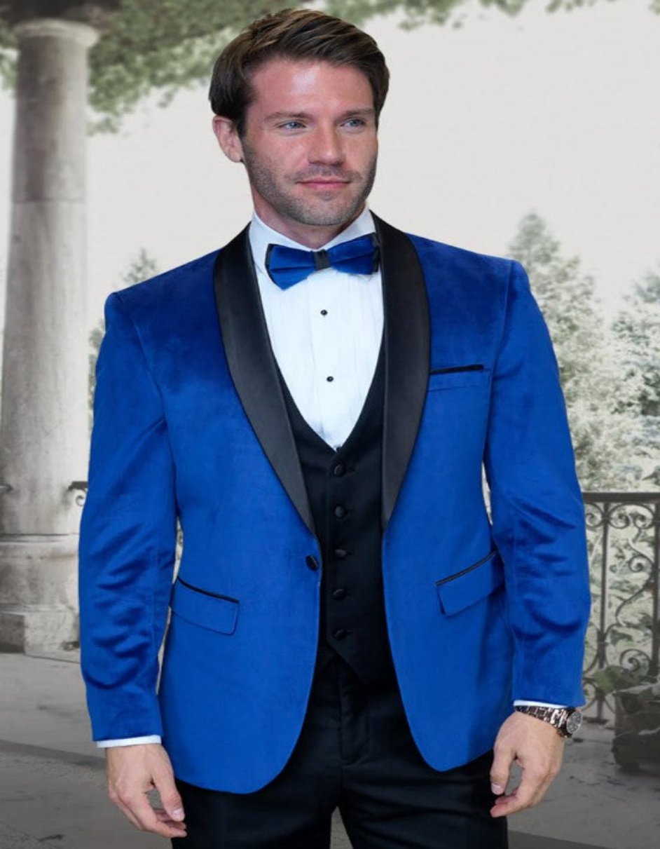 Blue Prom Suit - Blue Homecoming Outfits For Guys Velvet Jacket Royal ...