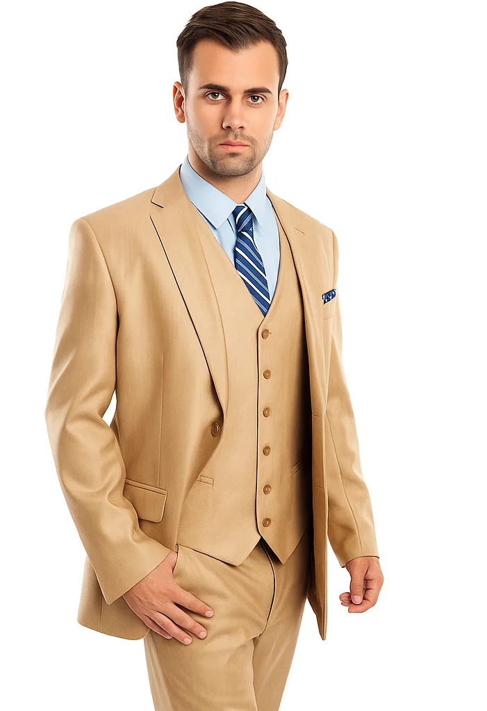 Cheap Plus Size Mens Wheat Suit For Big Men Online - Big and Tall Size ...