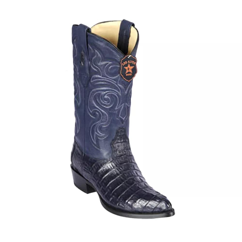 J Toe Cowboy Boots - J Toe Western Boots - Los Altos Navy J-Toe Genuin ...