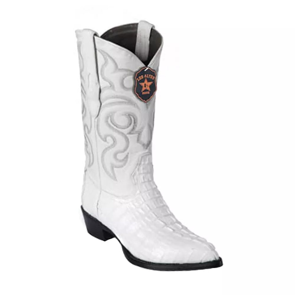 J Toe Cowboy Boots - J Toe Western Boots - Los Altos White J-Toe Genui ...