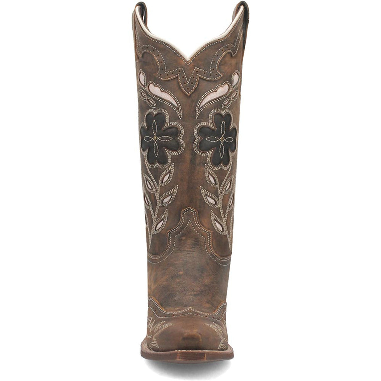 Laredo Zuri Brown Leather Snip Toe Women Boots — MensUSA
