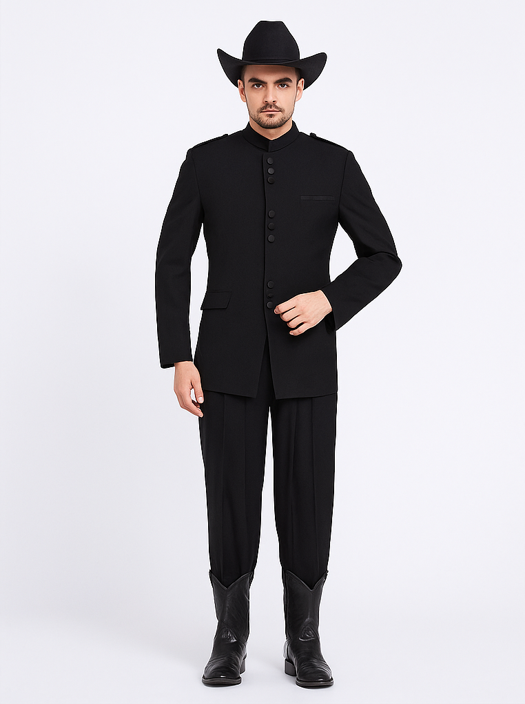 Apollo King Men's 2 Piece Nehru Styles Suit - Mandarin Collars — MensUSA