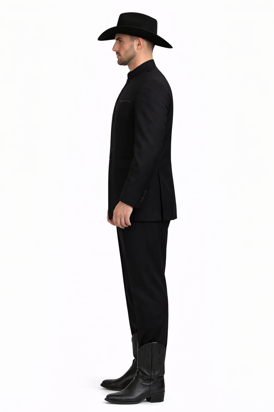 Apollo King Men's 2 Piece Nehru Style Suit - Mandarin Collars — MensUSA