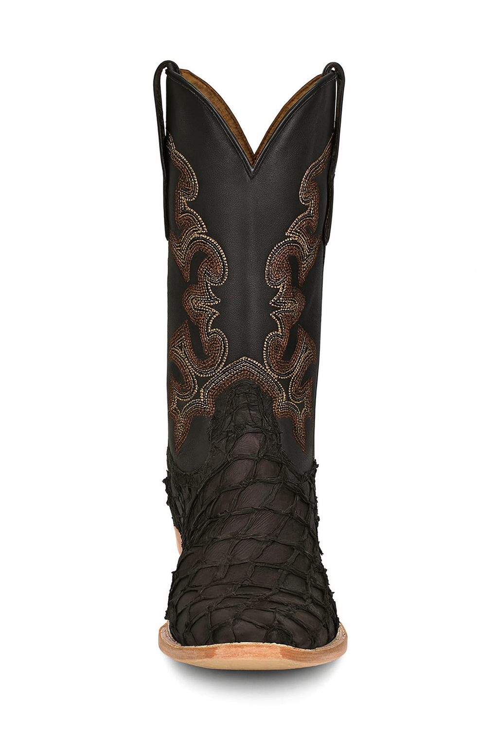 Corral Black Pirarucu Fish Cowboy Boots - Exotic, Luxurious Leather in ...