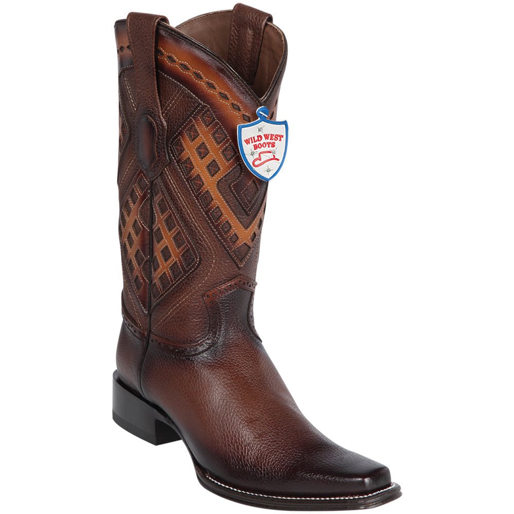 Botas de Cuero con Acabado Grisly Horma Europea WW-2762716 — MensUSA