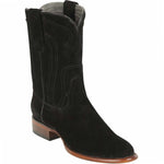 Botas de Cuero Gamuza Original en Horma Roper Color Negro LAB — MensUSA