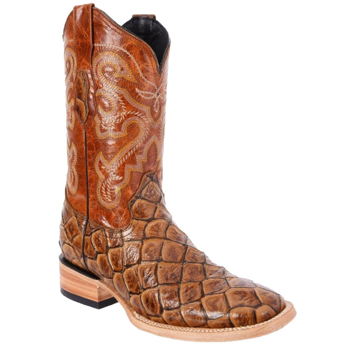 Botas de Pescado Pirarucu Grabado en Horma Rodeo Color Antizarro WD ...
